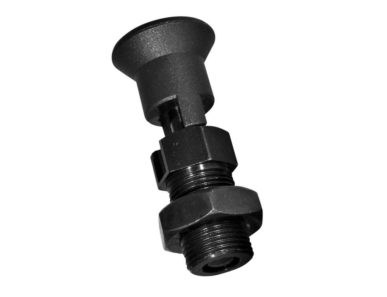 Rastbolzen (Arretierbolzen) mit Sechskantbund – Edelstahl – mit Rastnut