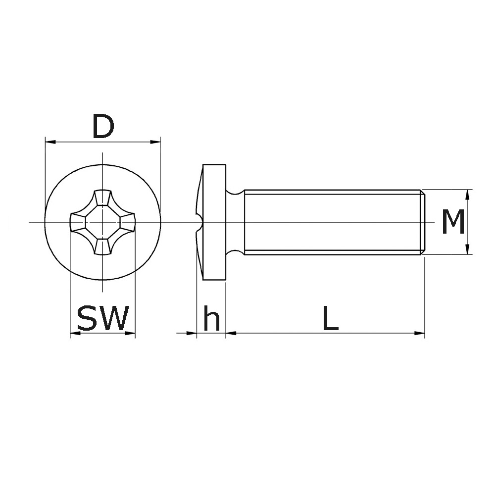 Kunststoff-Linsenschraube mit Philips Kreuzschlitz - DIN 7985 - verpas